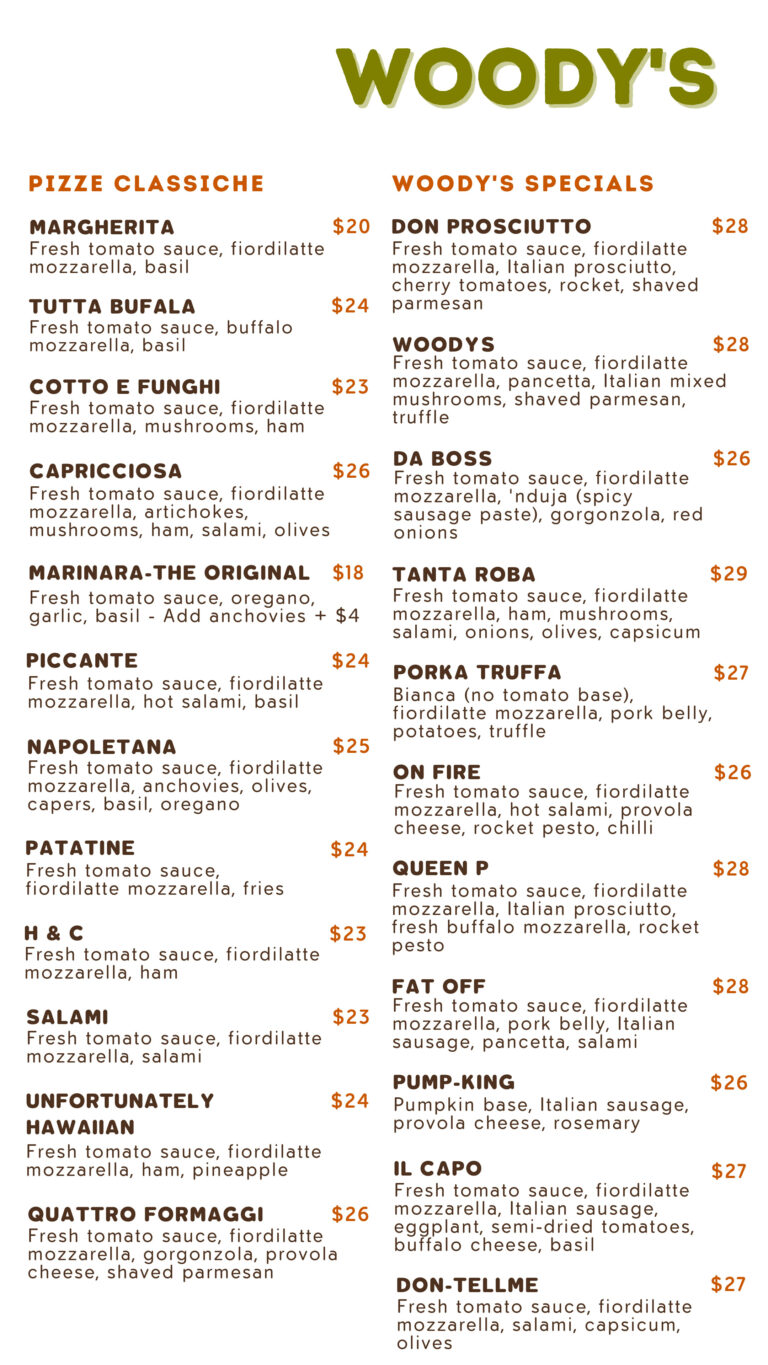 Menu – Woody's Pizza & Co